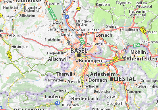 Cartograf.fr : Carte de Bâle