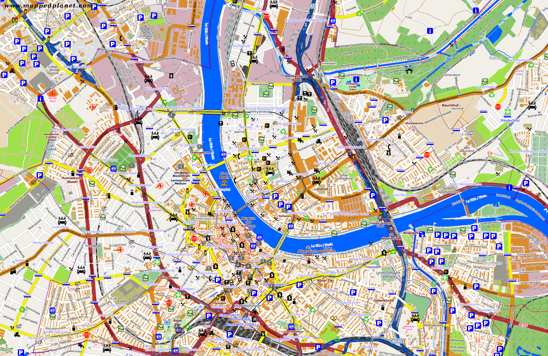 Cartograf.fr : Carte de Bâle