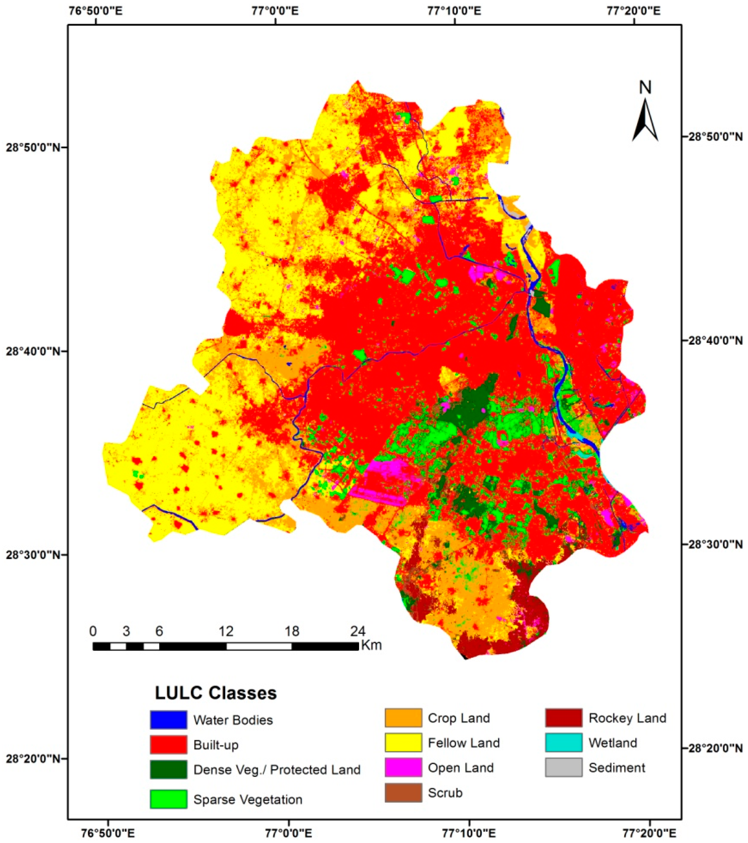 Cartograf.fr : Carte de l'Inde : Carte de Delhi et New Delhi